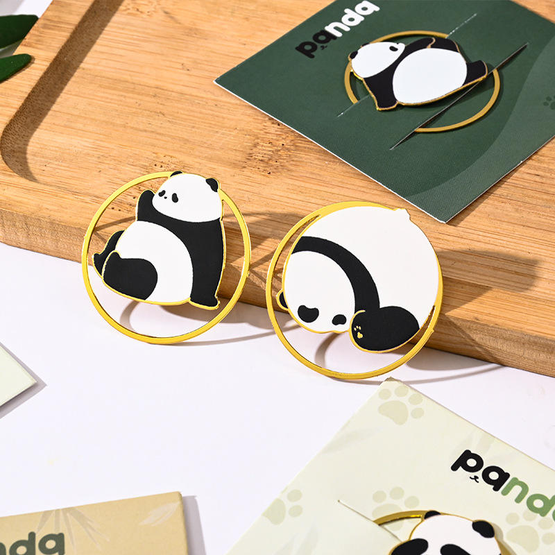 Cute Panda Metal Bookmark Stationery Gift Student Reward Page Holder ...