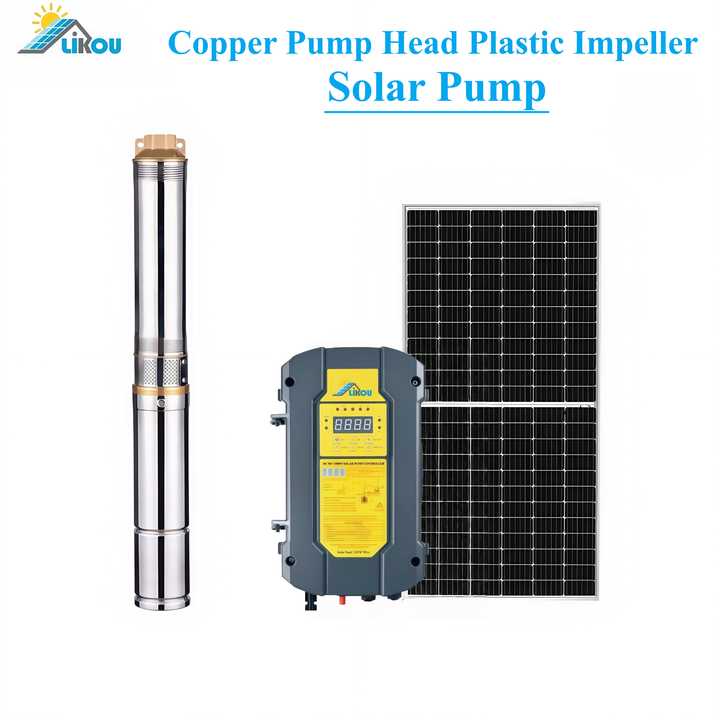 LIKOU DC 48V 400W 0.54hp High-Pressure Solar Pump with Hybrid Plastic ...