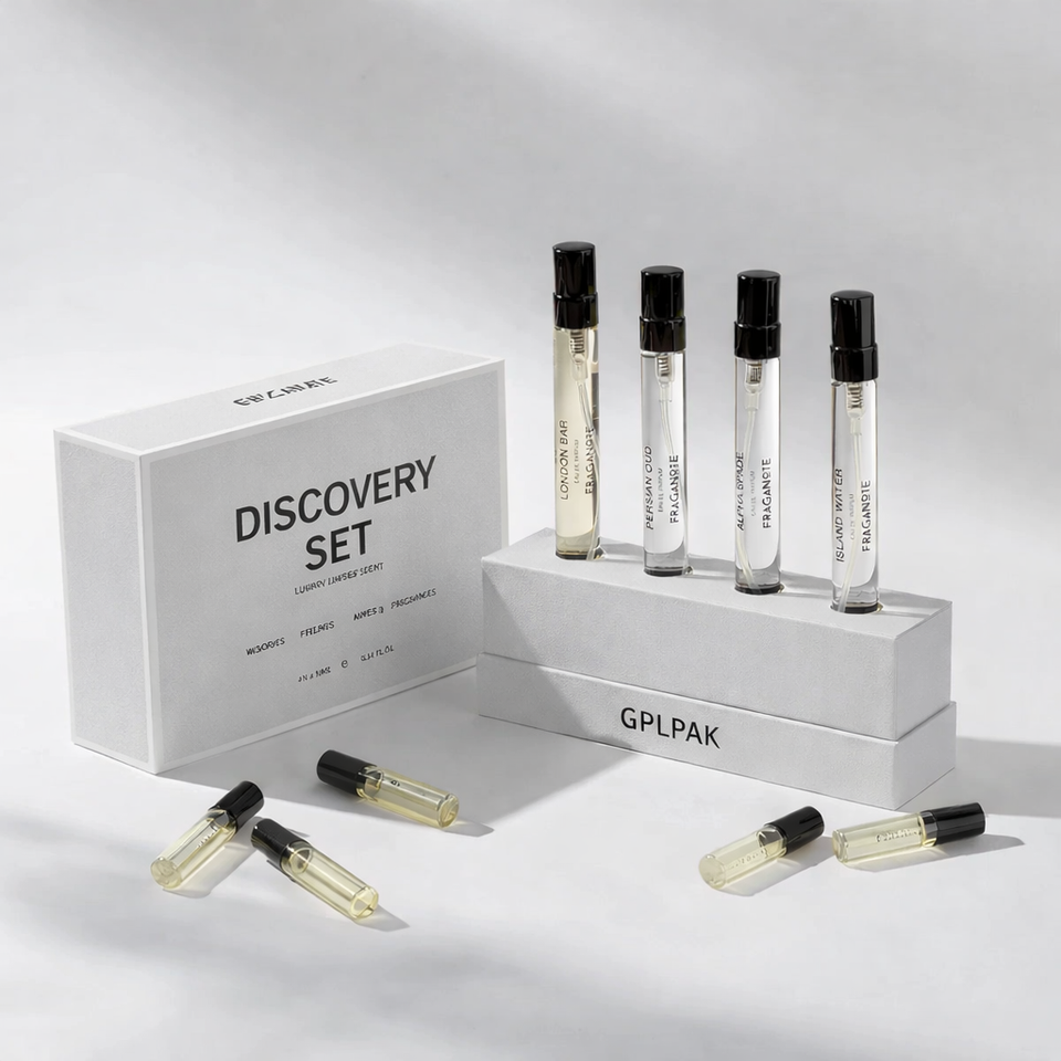 Custom Luxury Perfume Discovery Set Box with Rigid Cardboard for Mini ...