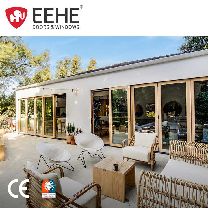 Eehe Modern Aluminum Folding Door for Villas & Exterior Use Laminated ...