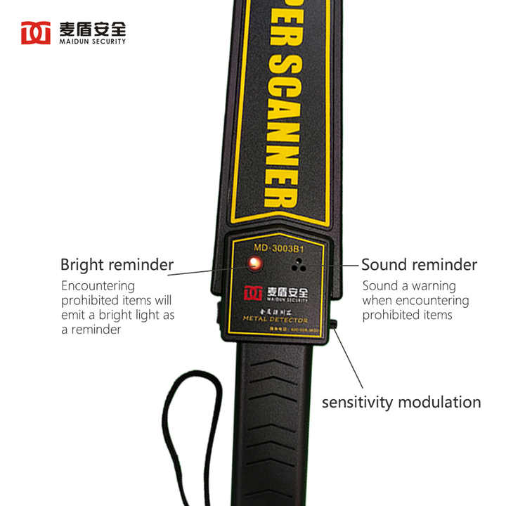 Adjustable High Sensitivity Rechargeable Security Metal Detector ...