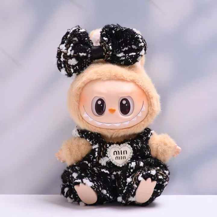Labubu Cute Mini Minmin Outfit With Bow Labubu Designer Gem Clothes ...