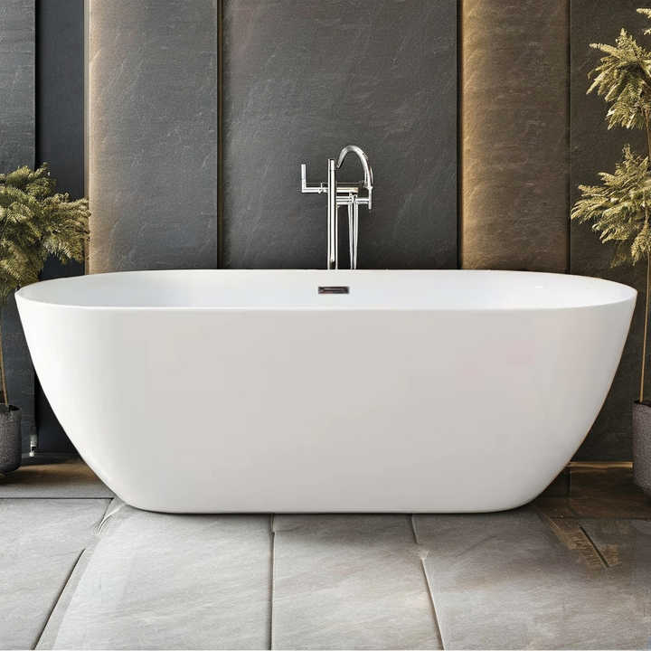 Luxury Modern Acrylic Freestanding Bathtub European Hotel-Style Adult ...