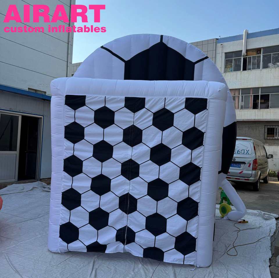 Inflatable Soccer Tent Sports Themed School Event Inflatable Cube Tent ...
