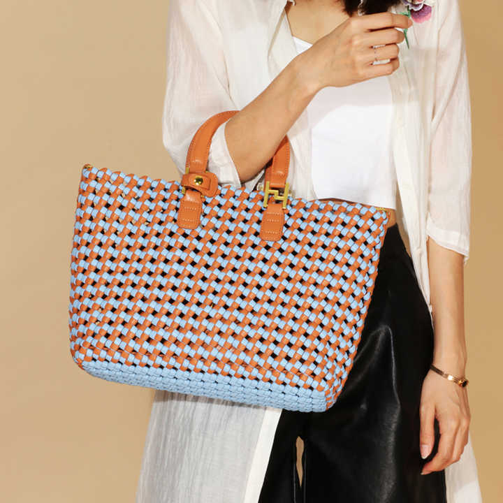 Summer Casual and Versatile Large Capacity Hand Braided Bag Tote ...