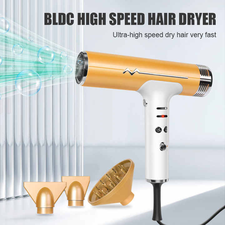 Professional Hair Blow Dryer Super High Speed BLDC Ionic Hair Dryer ...