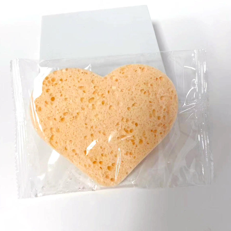 Heart Shape Facial Sponges PVC Sponge Reusable Exfoliating for Facial ...