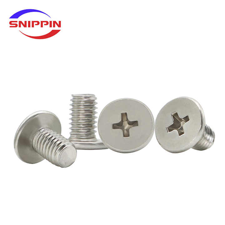304 Stainless Steel Cross Groove Phillips Flat Head Screw