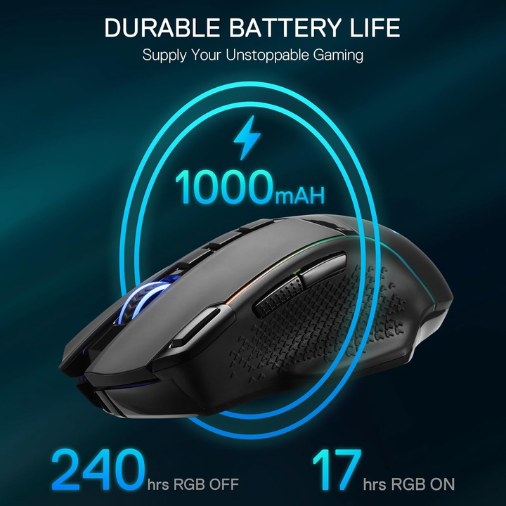 Redragon M991 3-Mode Gaming Mouse RGB Backlight 26000 DPI 12 Macro ...