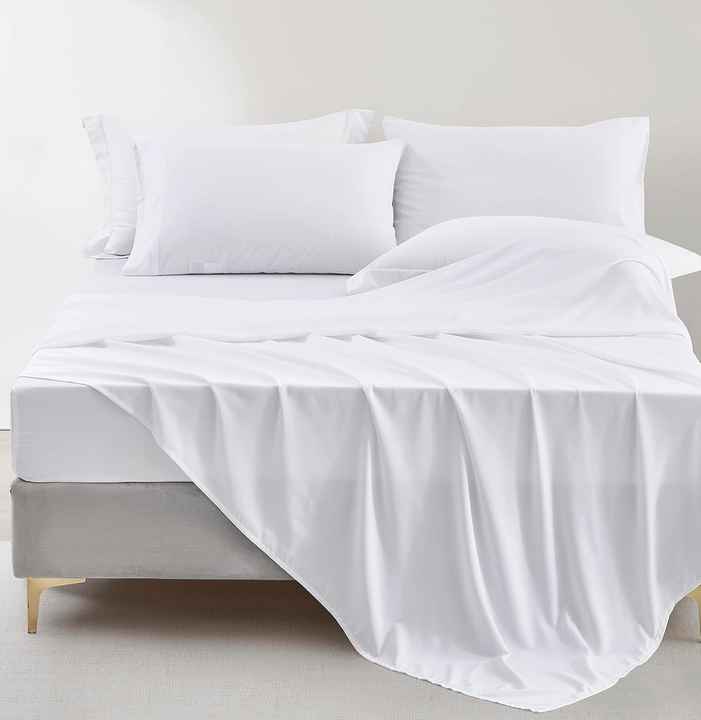 High Quality Modern Style Bed Sheet Set Solid Color Simple Style ...