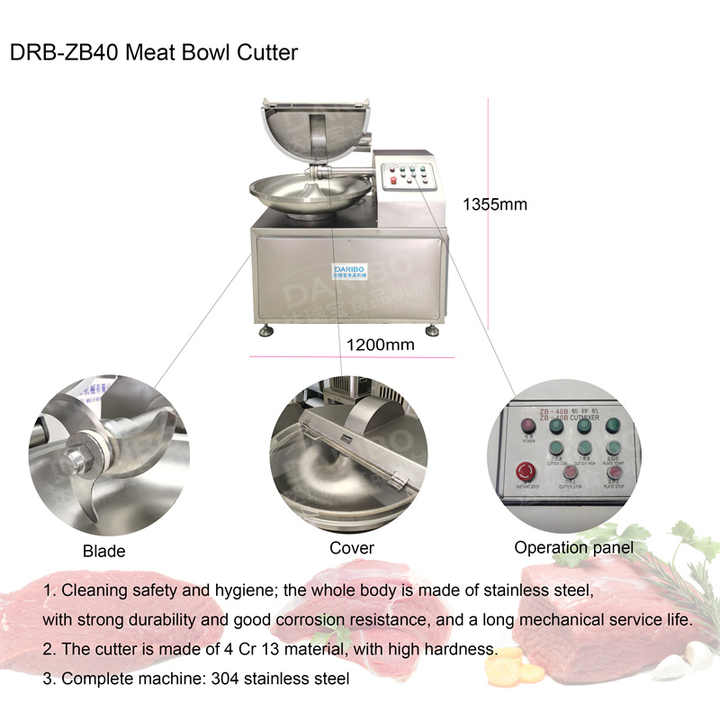 Industrial Electric Beef Cutter Pork Processing Machine Beef Meat Bowl ...