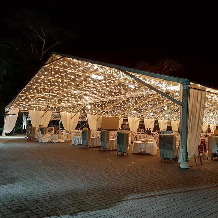 Outdoor large clear roof wedding party marquee transparent tent hall ...
