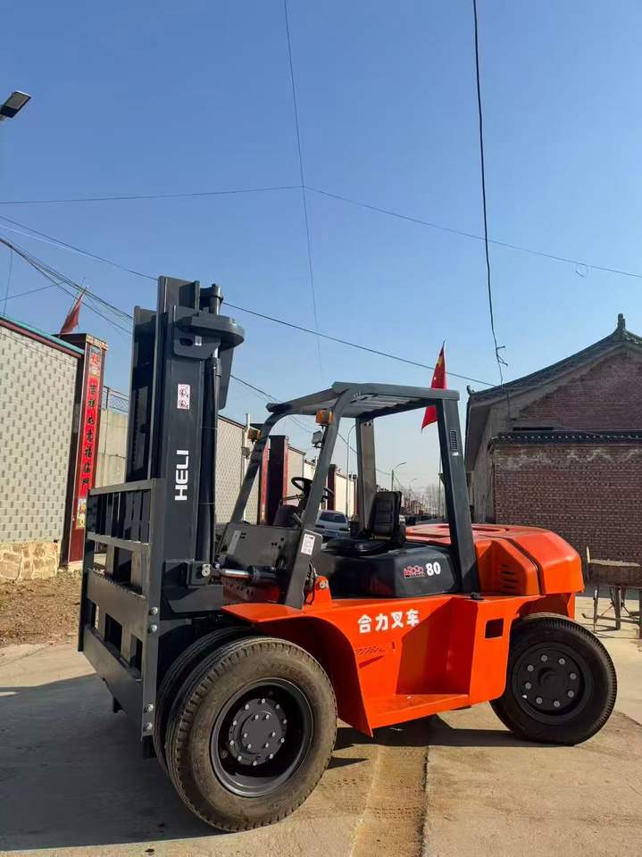 Heli TCM Forklift Container Mast 8 Ton Diesel Engine Used Forklift with ...