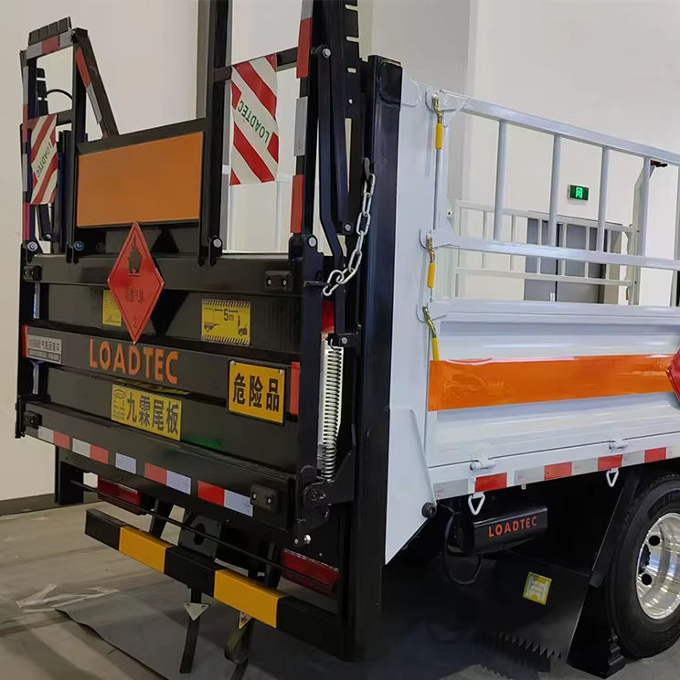 Column Liftgate Tail Lift Steel Platform 1500kg Gas Bottle Distribution ...
