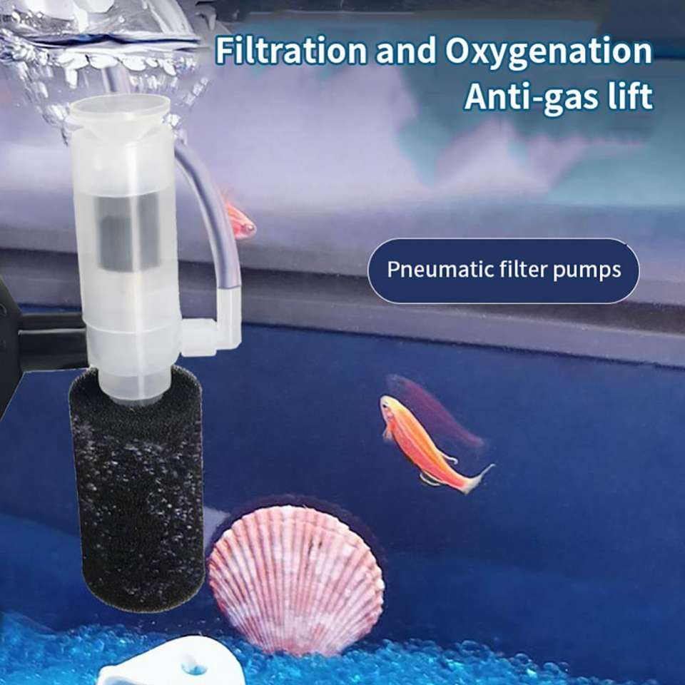 Mini Water Goblin tank Aquarium Oxygen Pump Built-in Silent Filter for ...