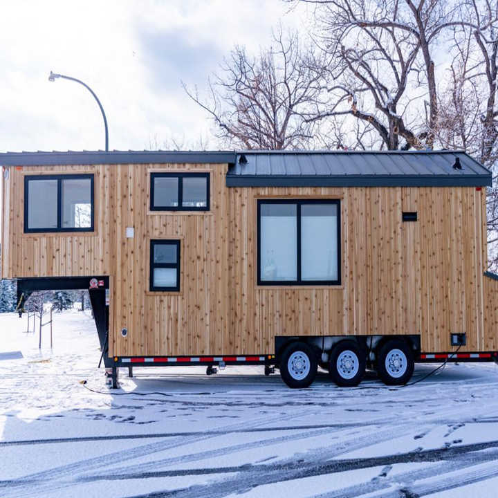Modern Simple Prefab Outdoor Tiny House On Trailer With Loft - Buy Tiny ...