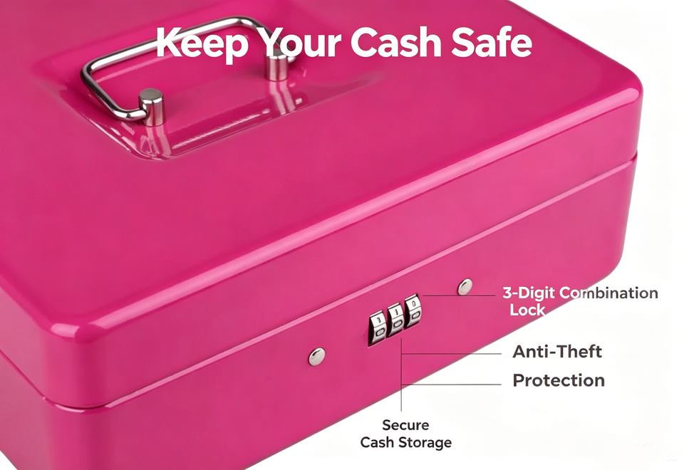 Custom Coin Bank Metal Cash Box with Combination Lock and Removable ...