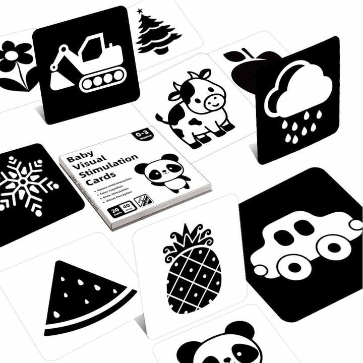 Wholesale Newborn Baby Visual Stimulation Cards - High Contrast