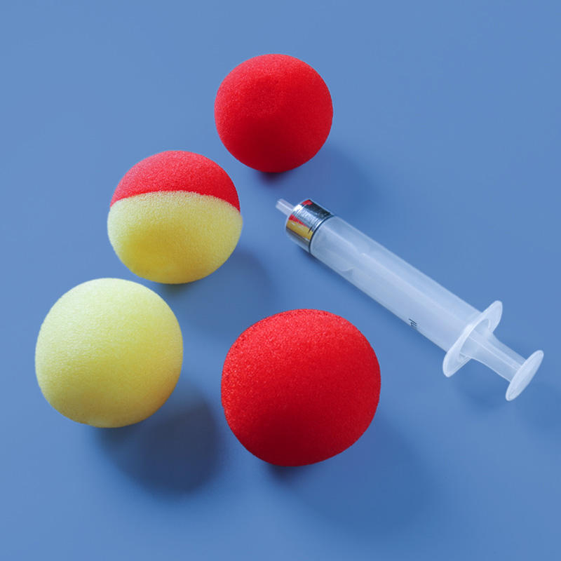 Red Creative Syringe Sponge Ball Color-changing Dyeing Interactive ...