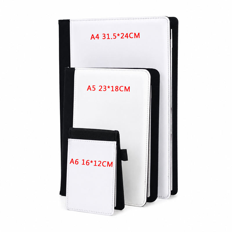 Sublimation Blank A4 Padfolio Notebook with PU Leather Cover Writing ...