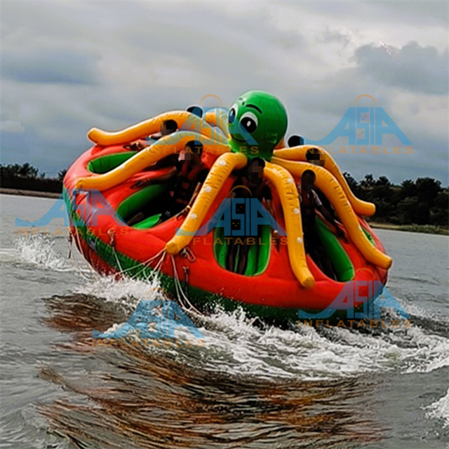 New Flying Inflated Water Towable Fun Crazy Towing Octopus Boat Tube ...