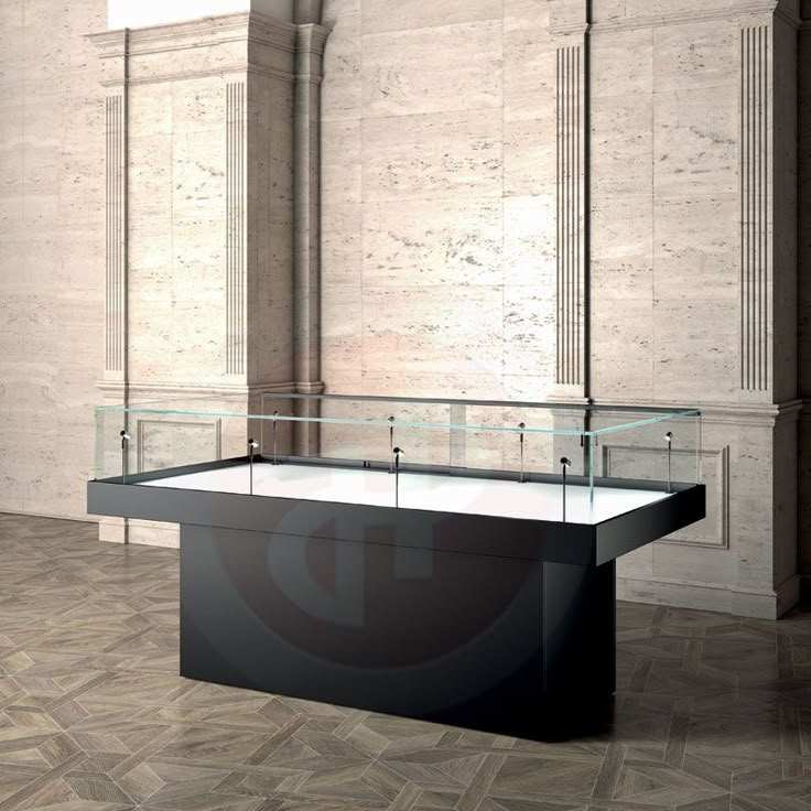 Custom Museum Exhibition Stand Lighted Acrylic Plinth Base Tempered ...