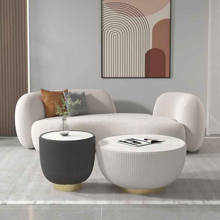 XY Salon - Premium Cloud Sofa with Cream Wind Lamb Fleece