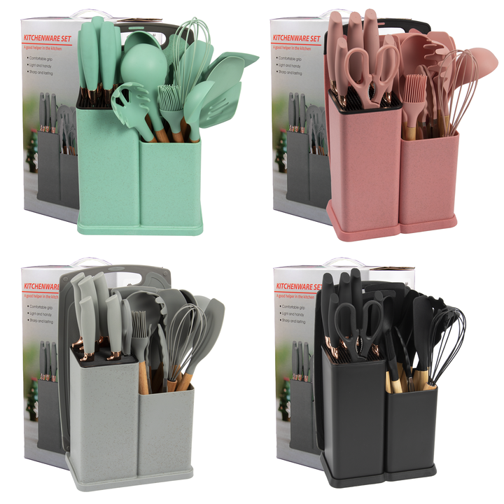 19 Pcs Silicone Kitchenware Set - Versatile Cooking Tools