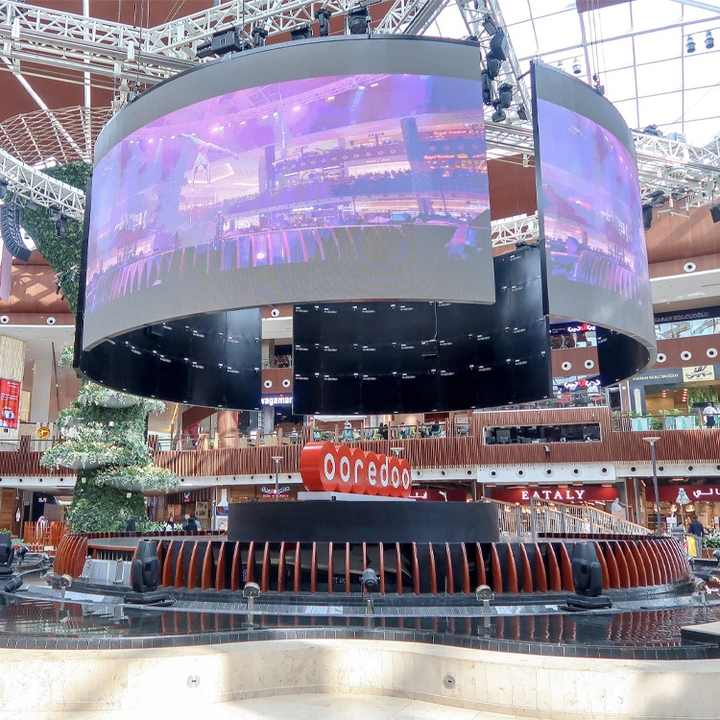 Circular Ceiling Led Screens for Retail Flexible Video Wall Panel for ...