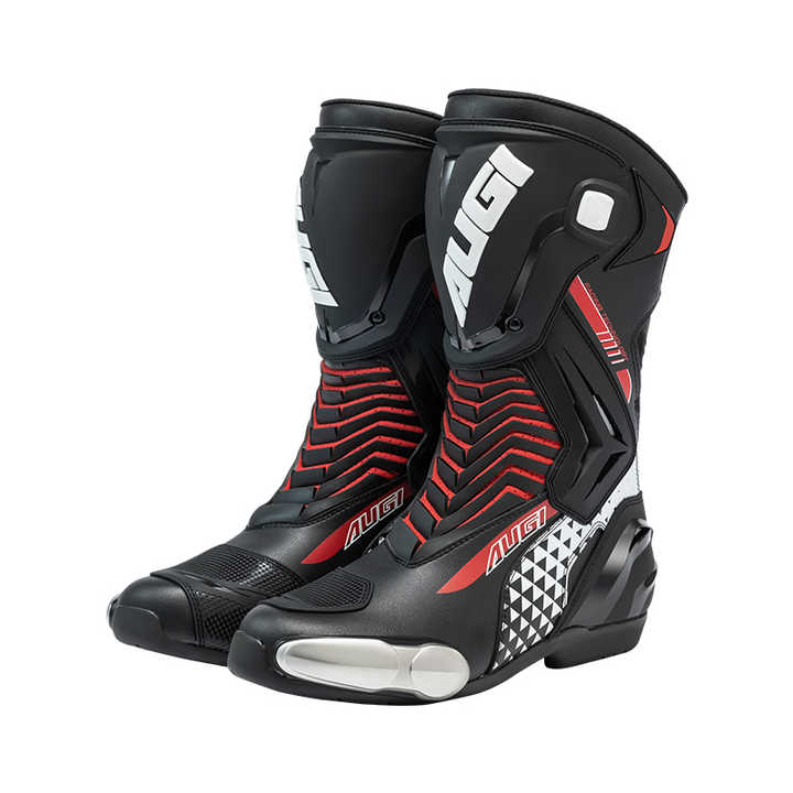 AUGI AR6 Racing Motorcycle Boots - Durable & Breathable