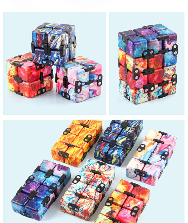 Mini Cube Blocks Desk Toy Magic Sensory Tool Blocks Puzzle Flip Cube ...