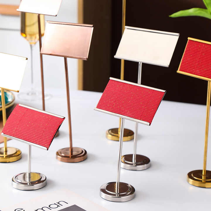Wholesale Restaurant Menu Card Holder Wedding Party Desk Name Card Gold ...