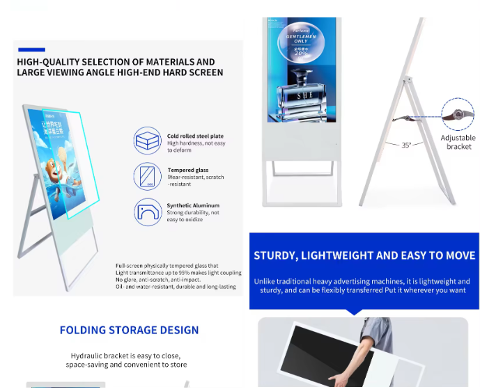 Indoor Digital Signage LCD Screen with CMS Floor Standing for Brand ...