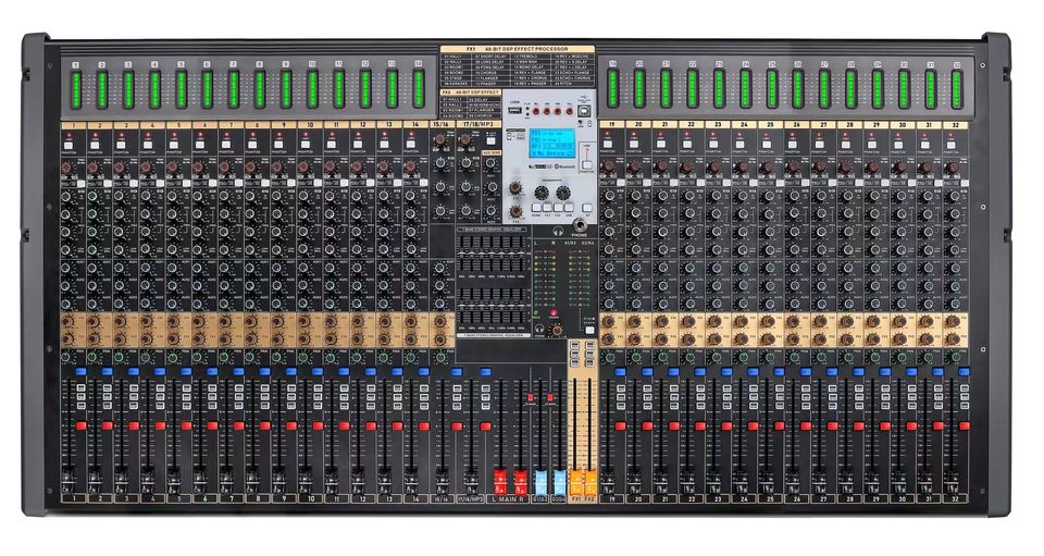 OEM 32-Channel Analog Mixer Console with Dual DSP Effector, Bluetooth ...