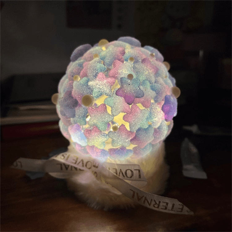 Romantic pink LED rose Night Light Simulation Flower Table Home ...