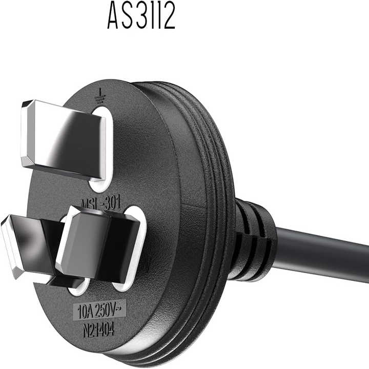 10A 1.5m 250V AU 3 Pin Plug IEC 60320 C5 Power Cord SAA Au Cord ...
