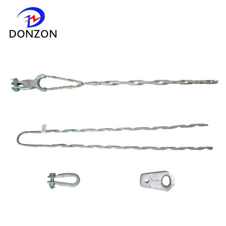 Ground Wire Tension Set - Galvanized Steel Dead-End Guy Grip for Steel ...