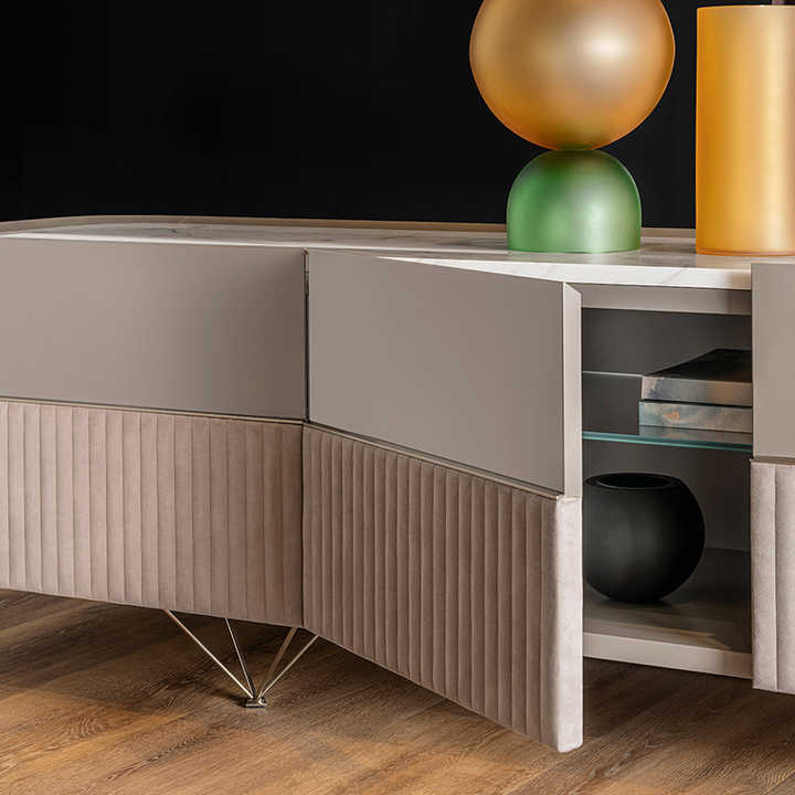 Miwo Furniture Marble Top Floating Tv Unit Cabinet Home Furniture ...