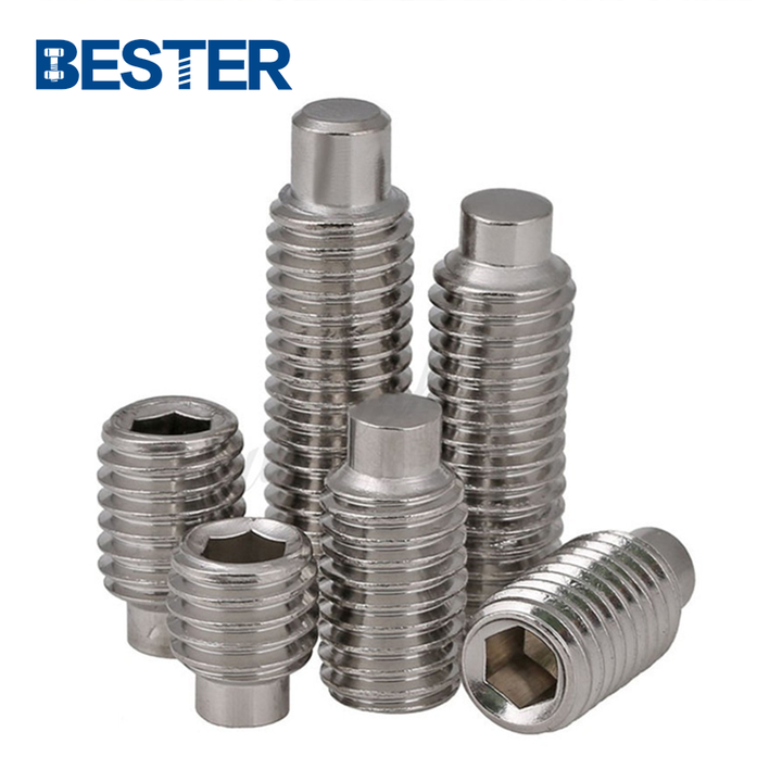DIN915 Iso 4028 Stainless Steel 316 Hexagon Columnsocket Convex End Dog Point Set Screw Headless ...