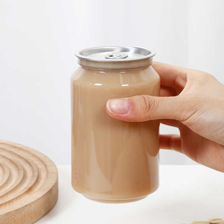 PET Plastic Juice Can 250 ml 330 ml 350 ml 500 ml 650 ml 700 ml Easy Open Lid Can for Juice Soda ...