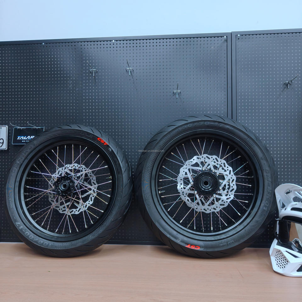 Ultra Bee Supermoto Wheelset Kit Complete Street Tire Set Slick Road ...