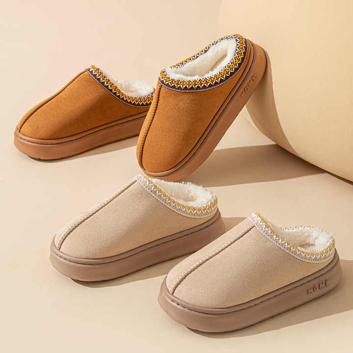 Cheap Suede Women Tasman Thick Sole slippers Plush Fur Anti-slip Winter ...