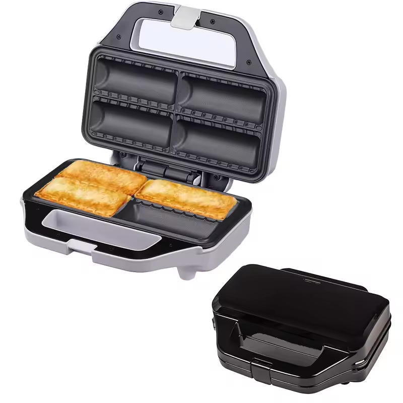 Aifa 4pcs Hot Dog Waffle Pie Snack Machine Panini Toaster Grill Sausage ...