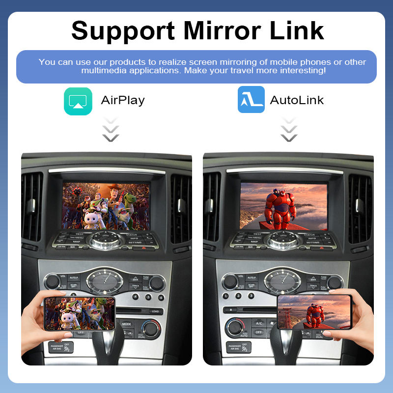 Wireless CarPlay Android Auto Adapter Infiniti G Series G37/G35 Mirror ...