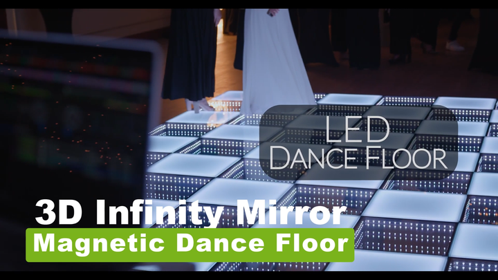 Magnetic Portable Dance Floor - 3D LED DJ Party Light Tiles for ...