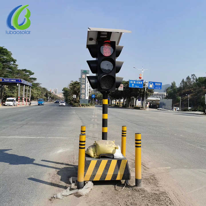 300mm Temporary Road Traffic Light Traffic Light Mobile Solar-Powered ...