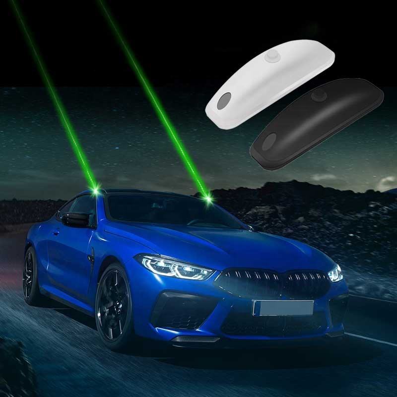 Car Laser Fog Warning Light Strong Green Decorative LED Lamp with ...