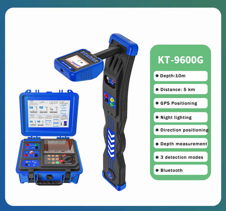 Underground Pipeline Detector Metal Pipeline Cable Wire Fiber Optic Direction Buried Depth ...