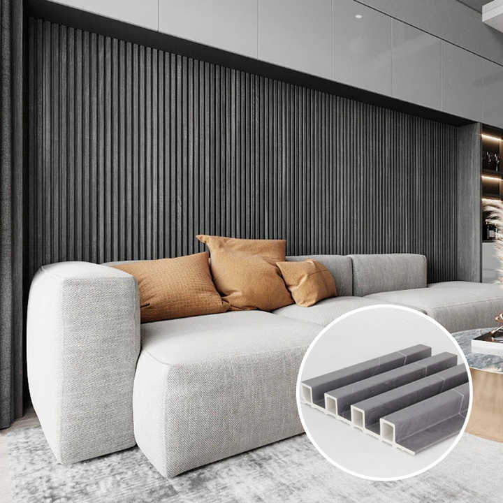 168*24mm WPC 3D Easy Clean High Glossy Moisture Proof Wall Panels for ...