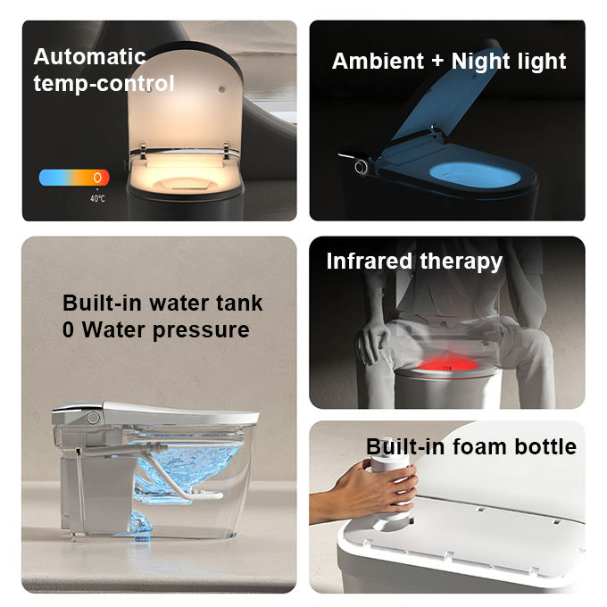 Auto Sensor Flush Automatic Intelligent Wc Commode Ceramic Bathroom Wc ...